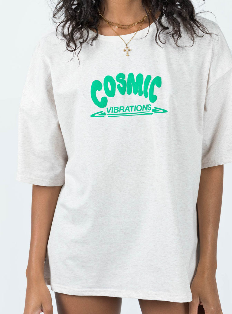Cosmic Puff Tee Grey / Green