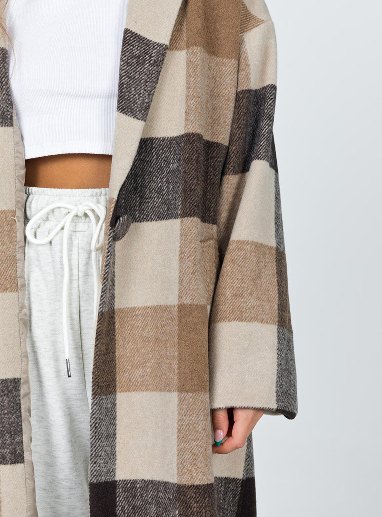 Penelope Coat Beige | Princess Polly USA