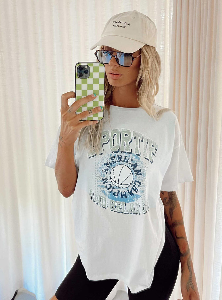 Quarterback Tee White | Princess Polly