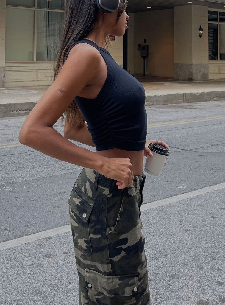 Mason Top Black Lower Impact | Princess Polly USA